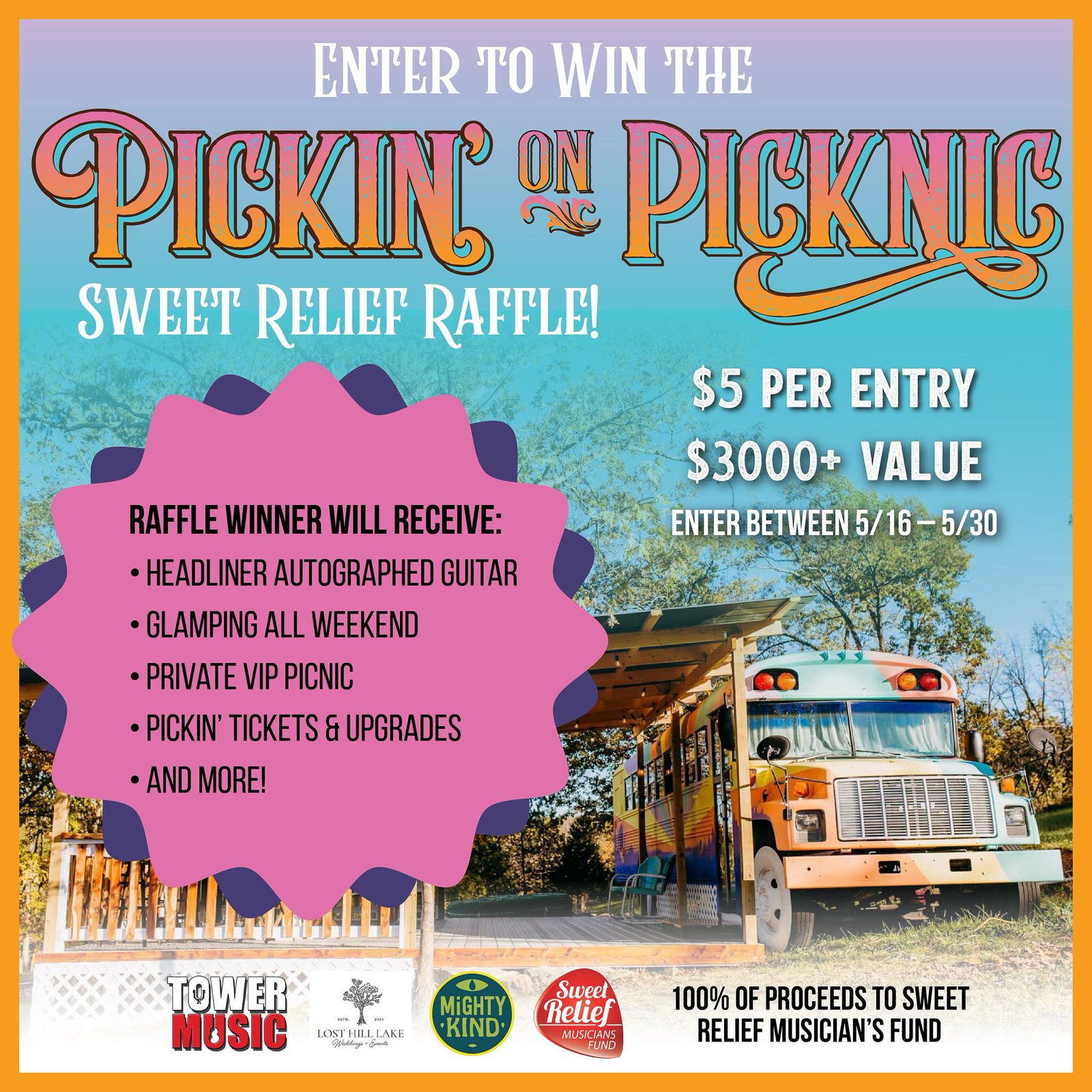 Sweet Relief Raffle ⋆ Pickin' On Picknic